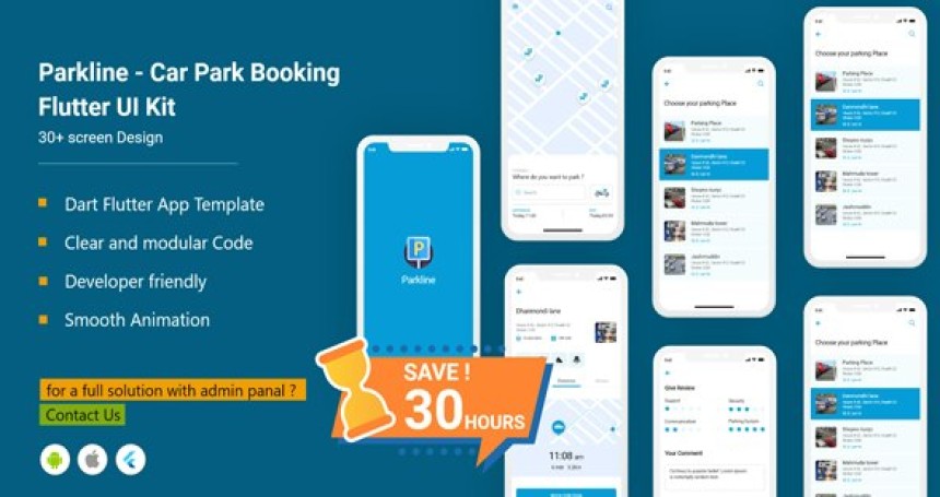 CodePlus - Parkline - Biggest Smart Parking Finder Flutter Full App UI Kit